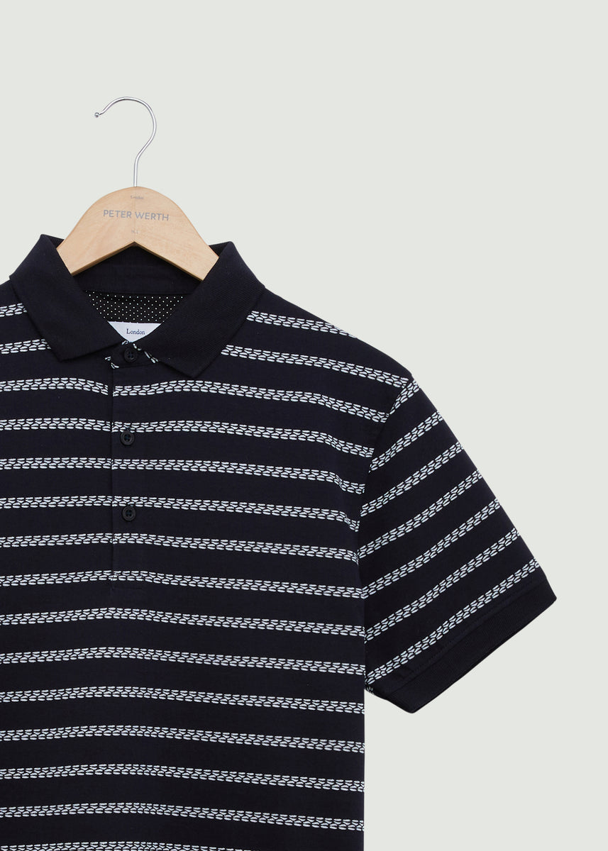 Jaycox Polo Shirt - Black/White – Peter Werth
