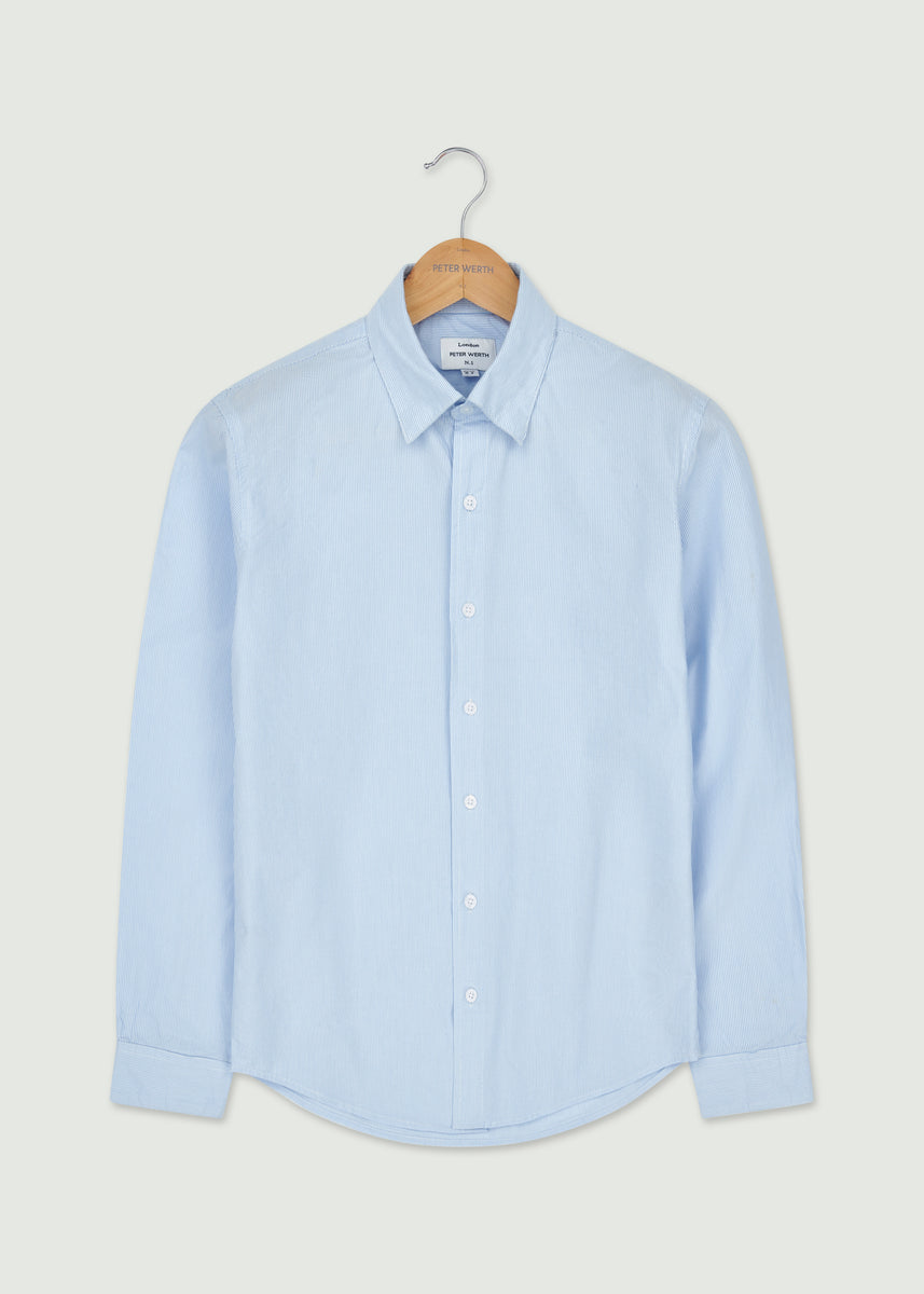 Dupont Long Sleeve Shirt - Light Blue – Peter Werth